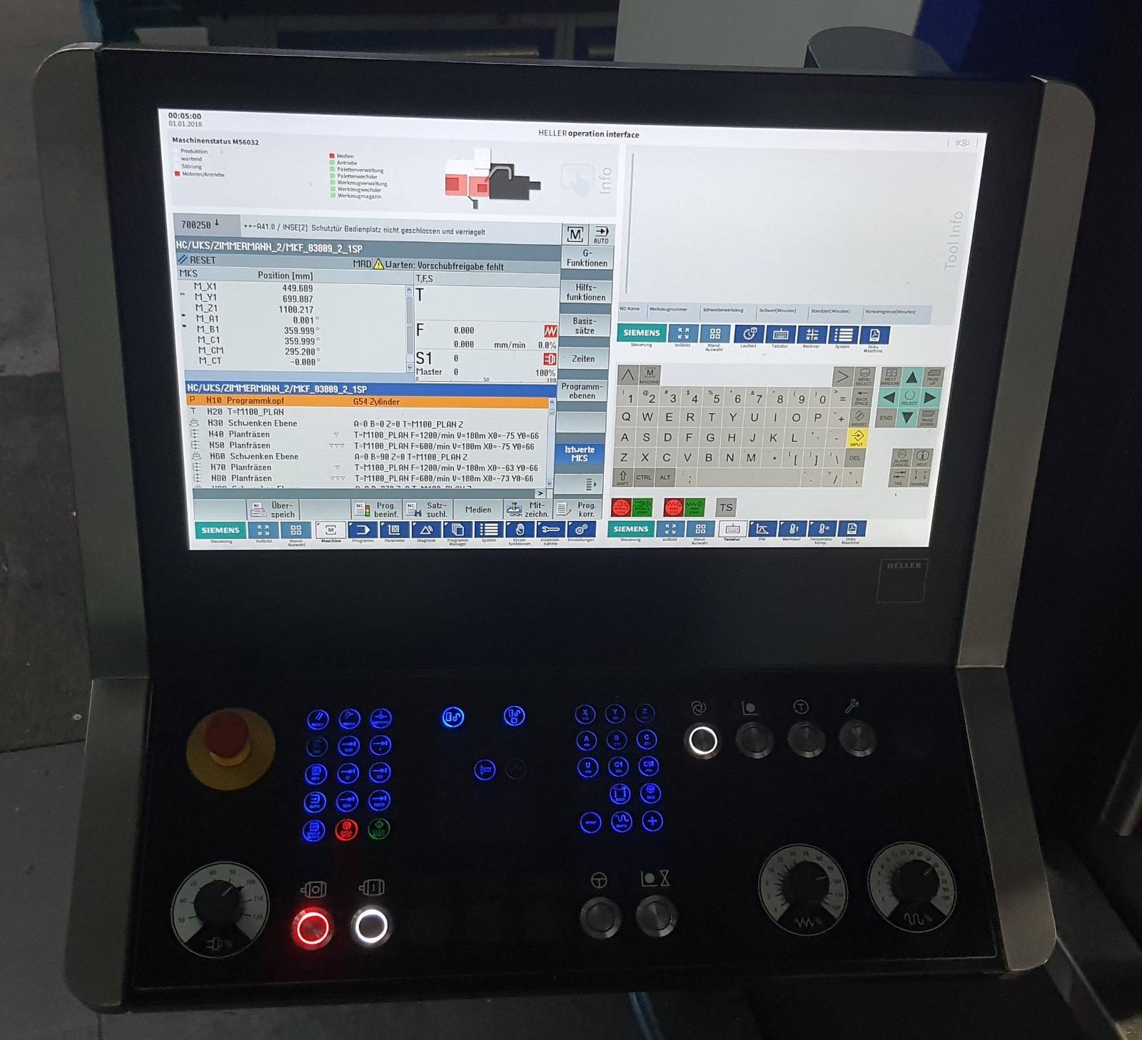 SWH GmbH - !!! Archiv !!! - CNC - Bearbeitungszentrum - HELLER HF 5500 DL